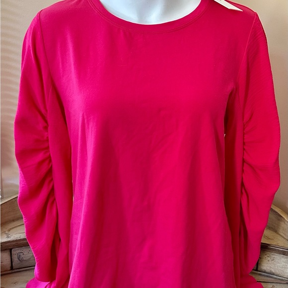 Calvin Klein | Tops | New W Tag Calvin Klein Lipstick Pink Top W Ruched ...